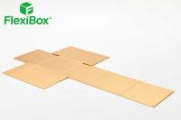 China Glue-free Interlocking Foldable Cosmetic Packaging Box with Matte Gold & Holographic Finish for Flat-pack Shipping for sale