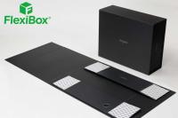 China Premium Black Magnetic Flip-top Gift Box with Minimalist Design and Foldable Structure for sale
