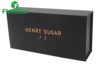 China Matte Black Specialty Paper Perfume Gift Box with Rose Gold Foil Stamping and Custom EVA Flocked Inner Tray for sale