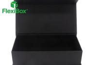 China Matte Black Specialty Paper Perfume Gift Box with Rose Gold Foil Stamping and Custom EVA Flocked Inner Tray for sale