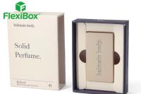 China Solid Perfume Packaging Box with Two-Piece Hard Box Structure and Environmentally Friendly Die-Cut Paper Inner Tray Customizable Size and Material for sale