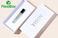 China Book-Shaped Flip-Top Travel Perfume Gift Box with Side Webbing Handle and Customizable Inner Lining for sale