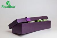 China Elegant Purple Floral Gift Box with Transparent Window Display and Customizable OEM/ODM Services for sale