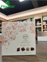 China Luxury Chocolate Gift Box with Lid-and-Base Structure, Food-Grade Packaging, and Gold Foil Stamping for sale
