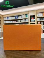 China Orange Lychee Texture Foldable Gift Box with Magnetic Closure for Flat-Pack Shipping for sale