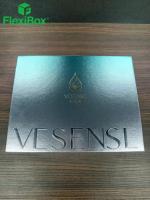 China Aurora Blue Metallic Finish Magnetic Book-Style Gift Box with Concealed Magnetic Closure for Premium Brand Presentation for sale