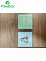 China Square Gift Box with Transparent Window and Customizable Surface Featuring Light Blue or Green Border for sale