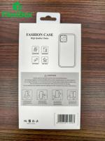 China Phone case packaging box with transparent PET blister cover and hanging hole design for customizable back panel for sale
