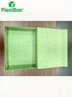 China Olive-green Tree-bark Texture Book-style Rigid Box with Flip-top Hinged Design and Customizable Blank Surface for sale