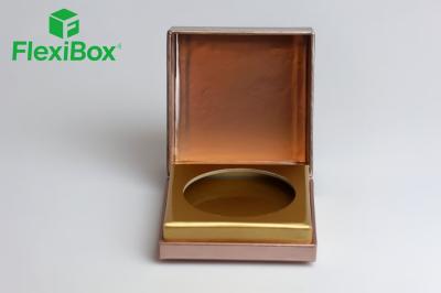 China Flip-Top Food Box with Round Inner Tray and Hinged-Lid Rigid Box for Tea Cakes and Chocolates for sale