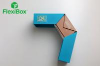 China Dual-Flap Flip-Top Dietary Supplement Gift Box with Blue and Brown Design and Foam Insert for Premium Supplement Packaging Box for sale