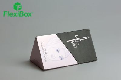China Triangular Flip-Top Cosmetic Gift Box with Dual-Tone Color-Blocking and Line-Art Illustration, Custom Cosmetic Packaging Box for Lip Glaze and Serum for sale