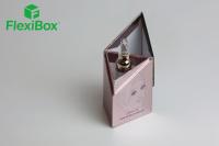 China Triangular Flip-Top Cosmetic Gift Box with Dual-Tone Color-Blocking and Line-Art Illustration, Custom Cosmetic Packaging Box for Lip Glaze and Serum for sale