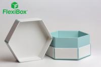 China Hexagonal Gift Box and Foldable Storage Box with Hexagonal Foldable Structure, Recessed Insert for Circular Items, and Custom Foil Stamping and Embossing for sale