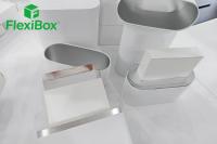 China White Oval Gift Box with Silver-Accented Edges and Custom Logo for Cosmetic Packaging Box for sale