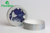 China Round Double-layer Cosmetic Packaging Box with Transparent Window and Metallic Finish Round Gift Box for sale