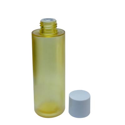 China Cosmetic Clear Frosted Toner Glass Bottle 100ml With Reducer Plug for sale