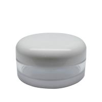 China Double Layer PP PET Cream Cosmetic Jar 15ml 30ml 50ml with Disc for sale
