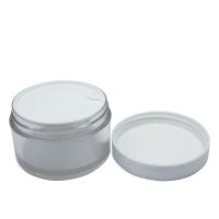 China Double Layer PP PET Cream Cosmetic Jar 15ml 30ml 50ml with Disc for sale