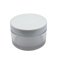 China Double Layer PP PET Cream Cosmetic Jar 15ml 30ml 50ml with Disc for sale