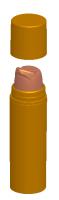 China Plastic Cosmetic Airless Bottles Piston Controlled Travel Friendly 15ml 30ml 50ml for sale