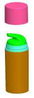 China PP Plastic Cosmetic Airless Bottles Refillable 30ml 50ml 100ml 150ml 200ml for sale