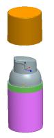 China Compact Plastic PP Cosmetic Airless Bottles Shatterproof 50ml for sale