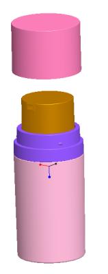 China Cylinder Plastic Cosmetic Airless Bottles 30ml/50ml Custom Printing Labeling for sale