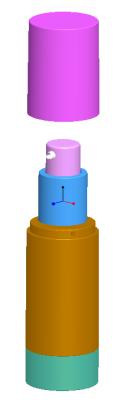 China Plastic Airless Vacuum Cosmetic Travel Container 30ml 60ml for Serum Lotion Cream for sale