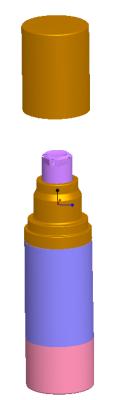 China Cylinder Plastic Cosmetic Airless Bottles 30ml 50ml Travel Friendly for sale