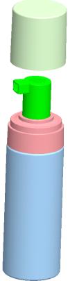 China 60ml Cosmetic Foamer Bottle Lightweight Spill Proof With Pump Head Cap for sale