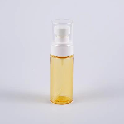 China Semi-Transparent Color Round Shape 50ml PETG Thick Wall Lotion Bottle With Plastic Sprayer Pump for sale