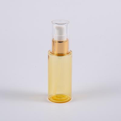 China Semi-Transparent Color Round Shape 50ml PETG Thick Wall Lotion Bottle With Pump for sale