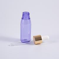 China Cosmetic PETG Round Bottle with Secure Dropper 10ml to 50ml Capacity for sale