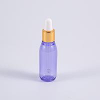 China Cosmetic PETG Round Bottle with Secure Dropper 10ml to 50ml Capacity for sale