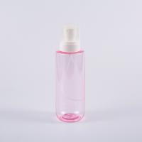 China 300ml Transparent Pink Facial Toner Bottle with Recyclable PET Material for Cosmetics for sale