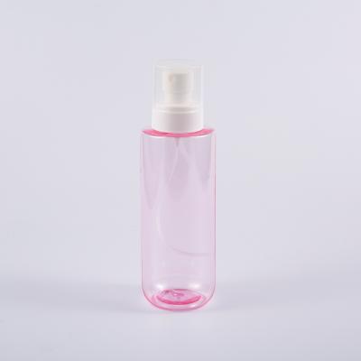 China 300ml Transparent Pink Facial Toner Bottle with Recyclable PET Material for Cosmetics for sale