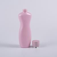 China Pink Purple Color Ergonomic Shape 200ml PE Body Lotion Bath Wash Bottle for sale