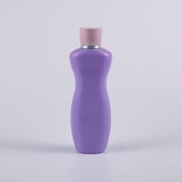China Pink Purple Color Ergonomic Shape 200ml PE Body Lotion Bath Wash Bottle for sale