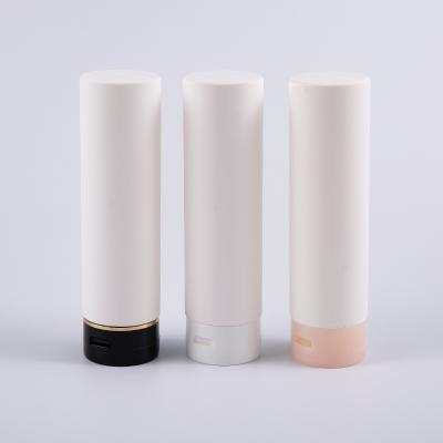 China White Soft Touch Round Inverted 180ml PE Hair Conditioner Cleansing Bottle With Flip Top Cap for sale