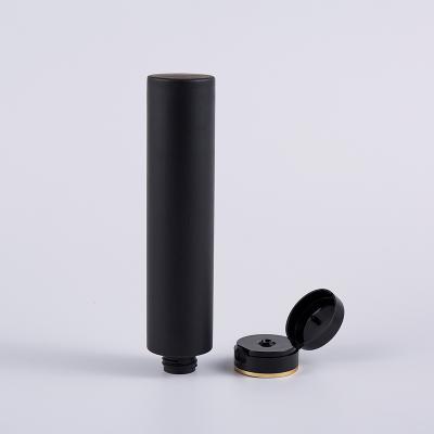 China Black Soft Touch Round Inverted 250ml PE Hair Conditioner Cleansing Bottle With Flip Top Cap for sale