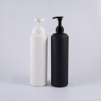 China White And Black Soft Touch Round Large Size 1000ml PE Cleansing Pump Bottle for sale