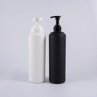 China White And Black Soft Touch Round Large Size 1000ml PE Cleansing Pump Bottle for sale