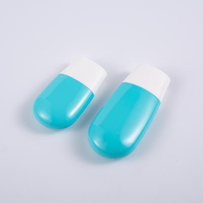 China Eco-Friendly Travel Essential 30ml & 50ml Premium Blue PE Sunscreen Bottle for sale