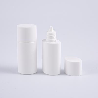 China Oval Shape White 15ml PE Sunscreen Bottle for sale