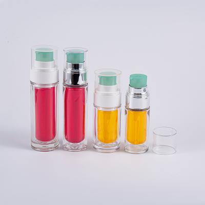China Clear PETG Bottle With Multi-Layer Composite Inner Bag 30ml 50ml Vacuum Bottle With Pump for sale