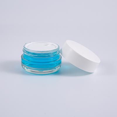 China PETG Thick Wall Round Cosmetic Jar Clear 50g With White Screw Cap for sale