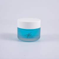 China Thick Wall Round PETG Cosmetic Jar Transparent 80g With White Screw Cap for sale