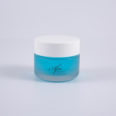 China Thick Wall Round PETG Cosmetic Jar Transparent 80g With White Screw Cap for sale