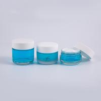 China PETG Thick Wall Round Cosmetic Jar Clear 50g With White Screw Cap for sale